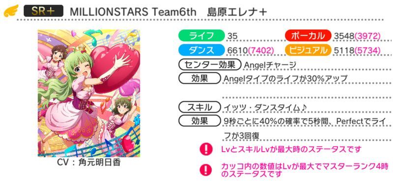 MILLIONSTARS Team6th 島原エレナ＋ - ミリシタ攻略まとめwiki | Gamerch