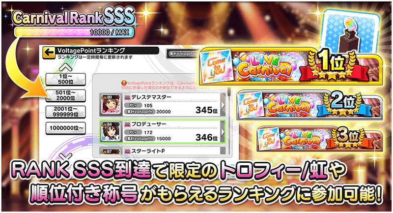 LIVE Carnival【15th Carnival／2024-01-01】 - デレステ攻略Wiki | Gamerch